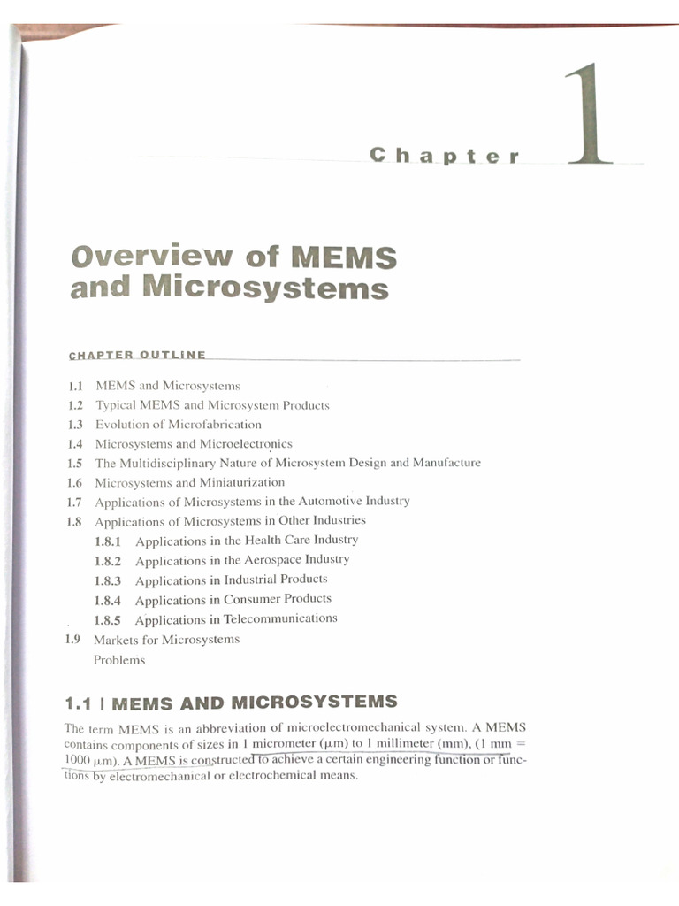 Hsu_overview of MEMS | PDF