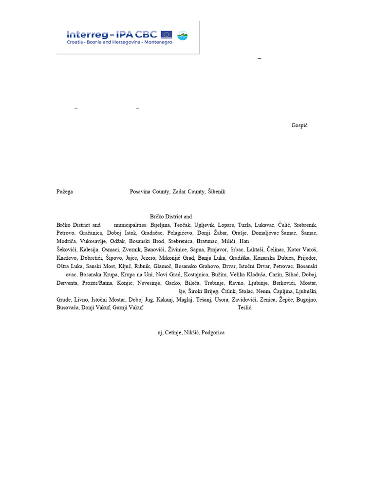 Annex - 8 - IPA CBC HR BA ME 2014-2020 - SWOT Analysis | PDF | Cost Of Living | Tourism