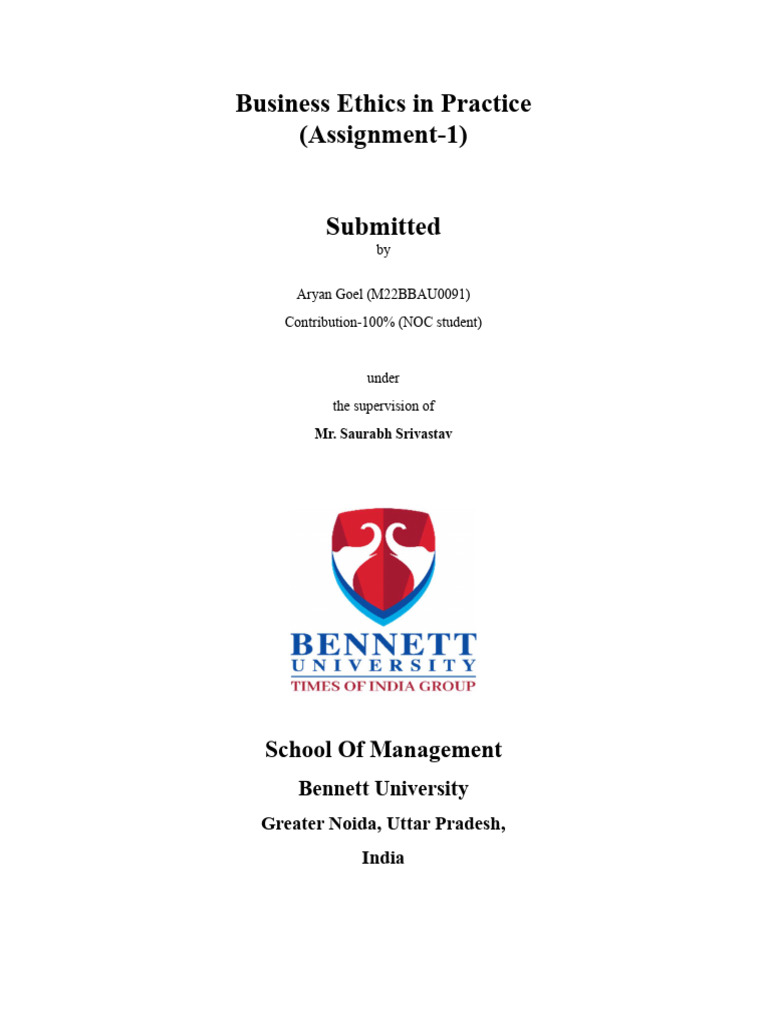 Business ethics -output (1) | PDF