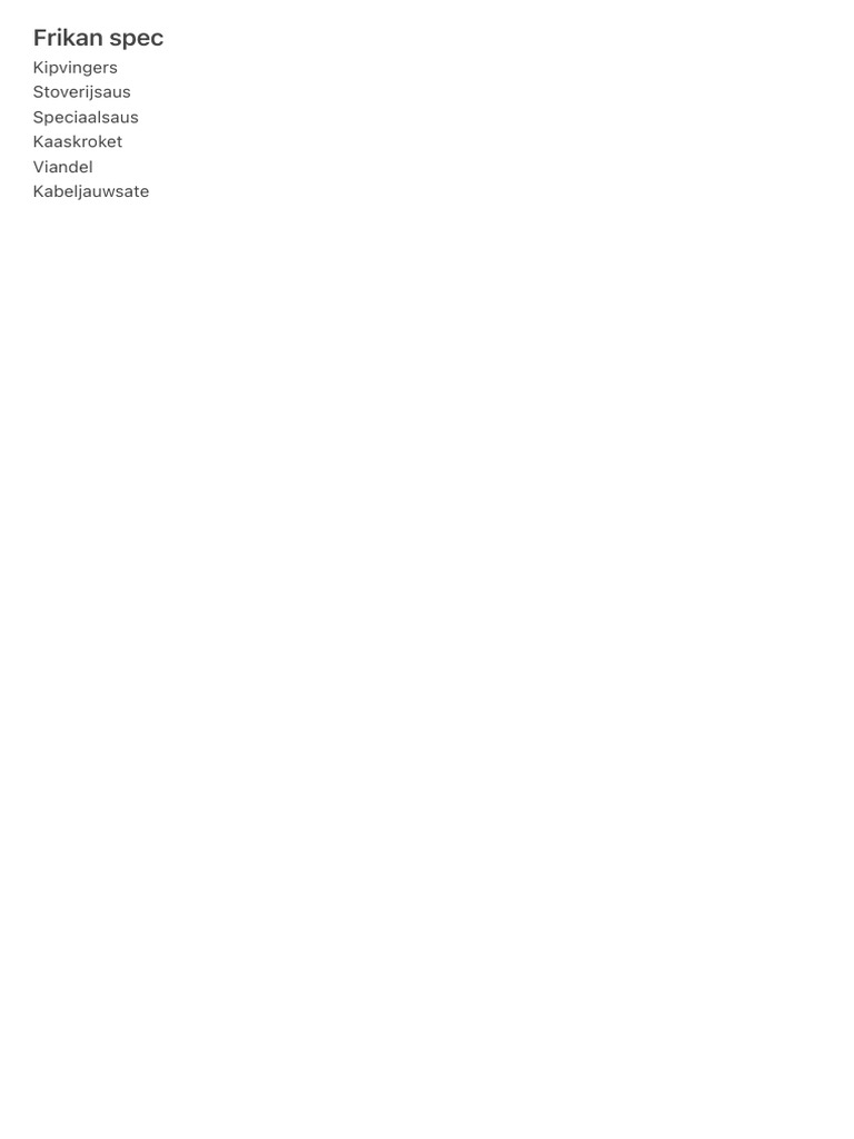 Frikan Spec | PDF