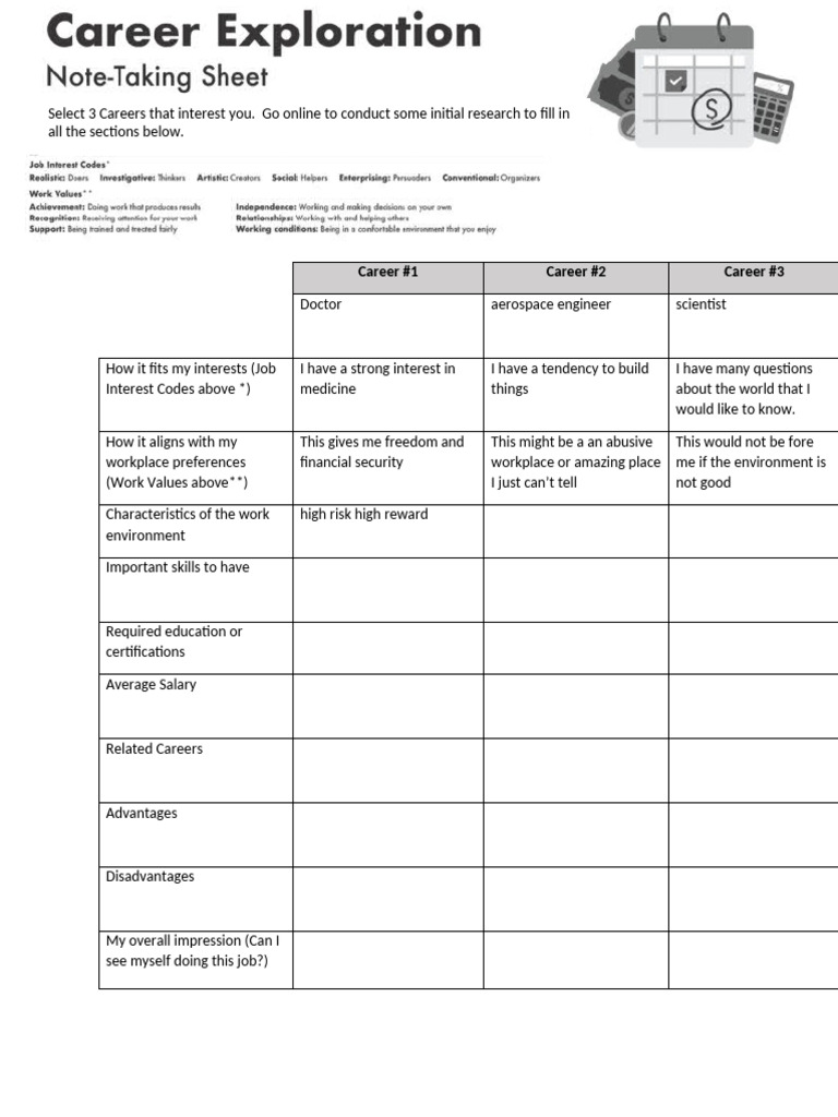 Homeroom Activity - Career Exploration | PDF