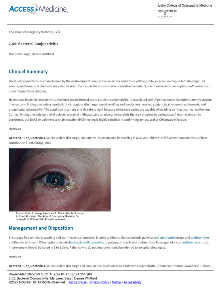 2-05 - Bacterial Conjunctivitis | PDF | Human Diseases And Disorders | Human Eye