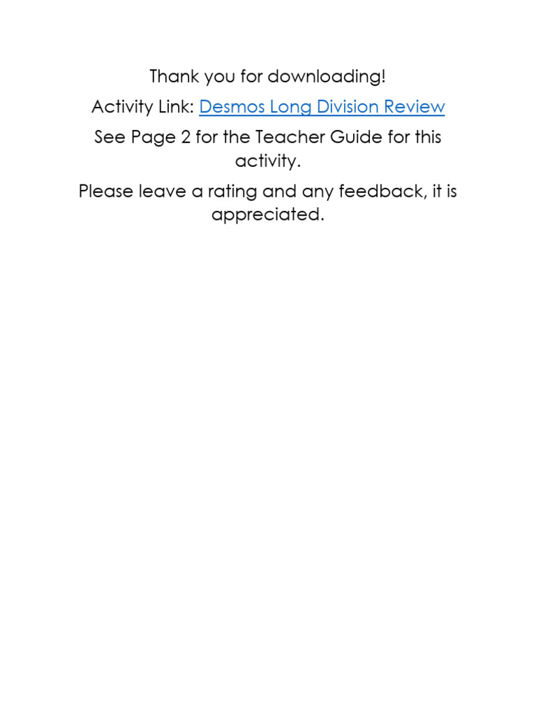 Long Division Review | PDF