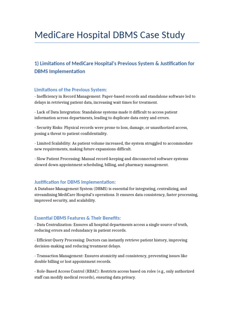 Medicare Dbms Complete | PDF | Databases | Computer Security