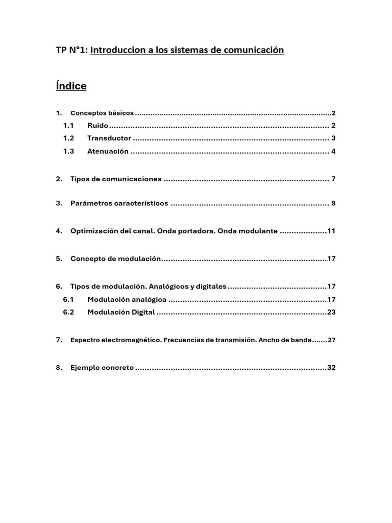 TP N1 Comunicaciones | PDF | Modulación | Modulación de frecuencia