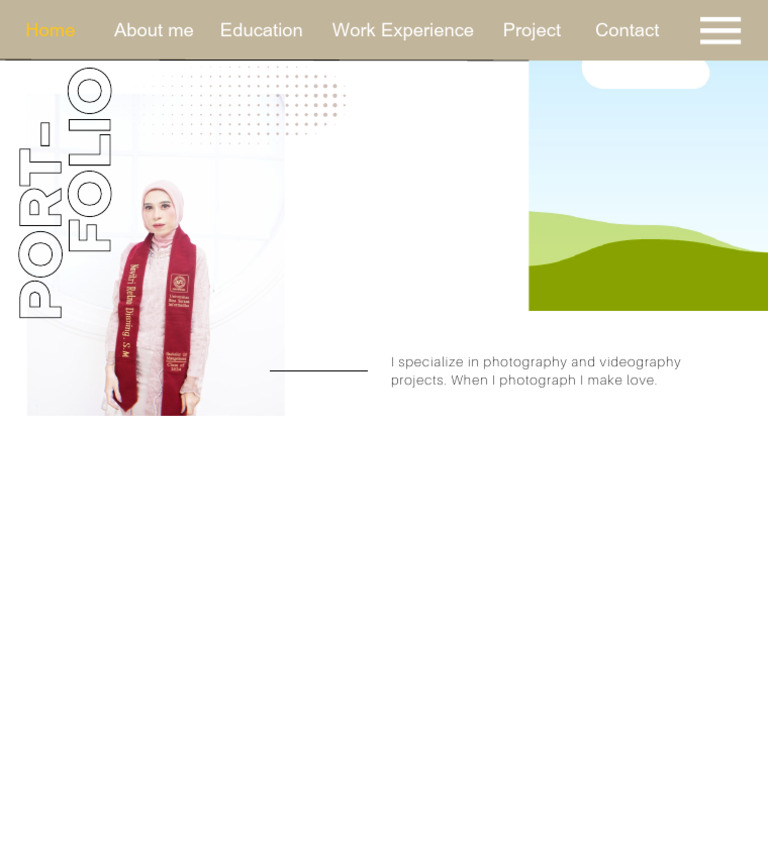 Beige Vintage Simple Photographer Online Portofolio | PDF