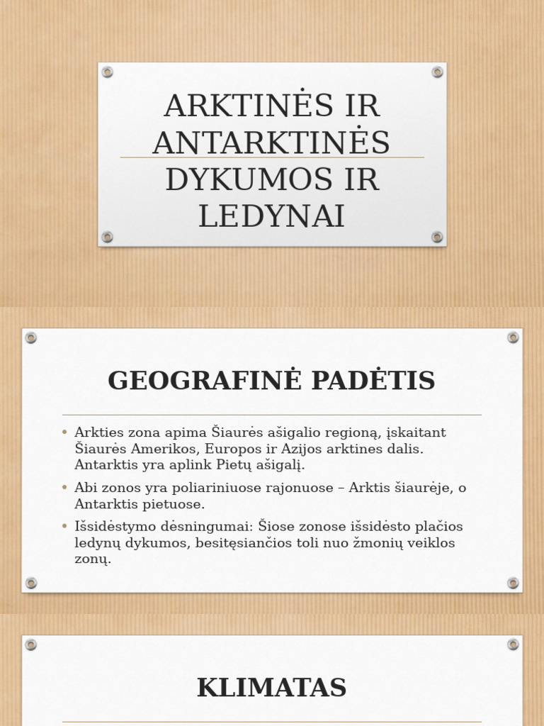 Arktinės Ir Antarktinės Dykumos Ir Ledynai | PDF