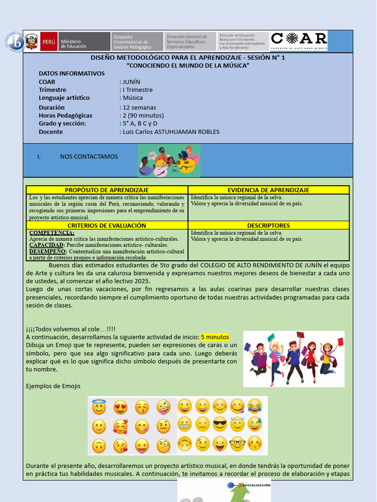 Dmpa 1 Música 5to 2024 | PDF | Musicología