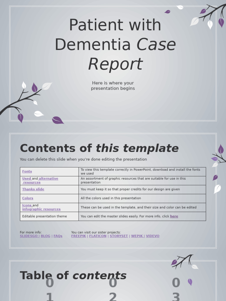 Dementia Case Report Overview | PDF | Medical Diagnosis | Medicine