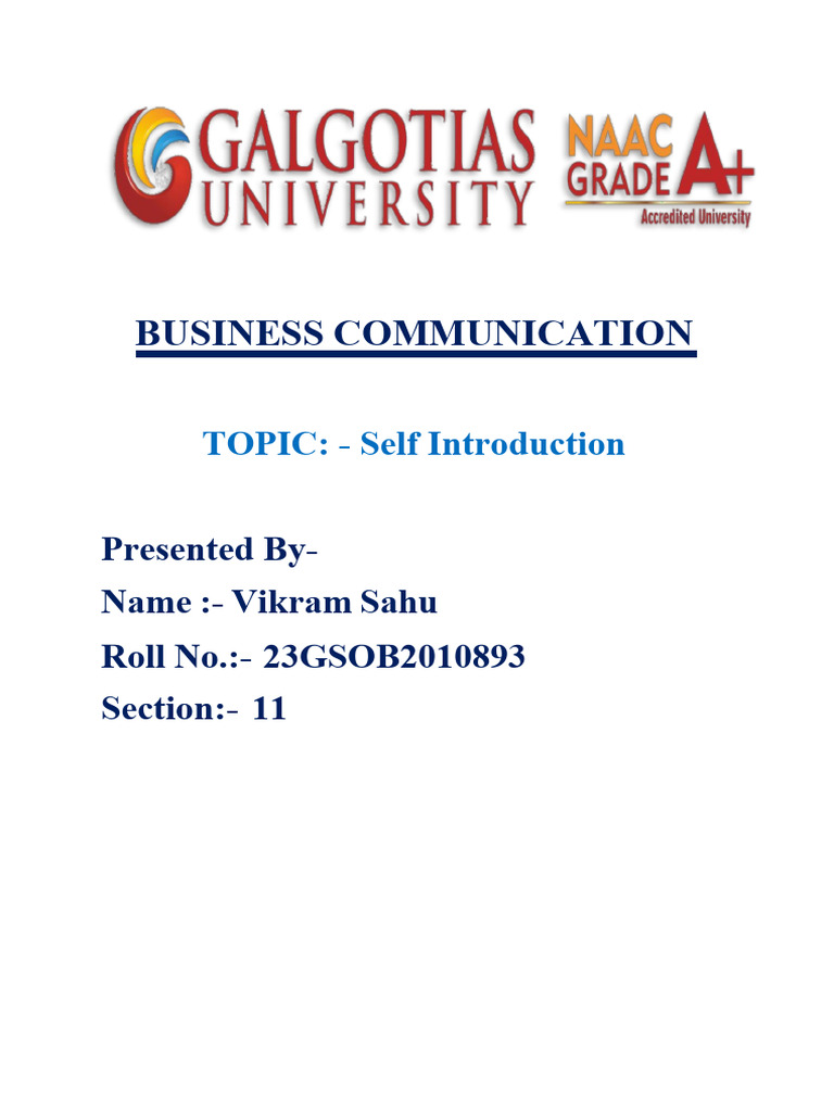 Vikram Sahu, 23gsob2010893 | PDF