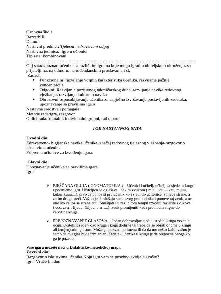 Igre U Ucionici 2 | PDF