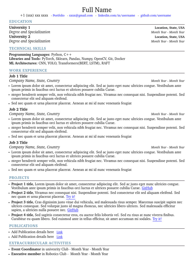 Resume Professional Template Software Engineer | PDF | Computing | Computer Science