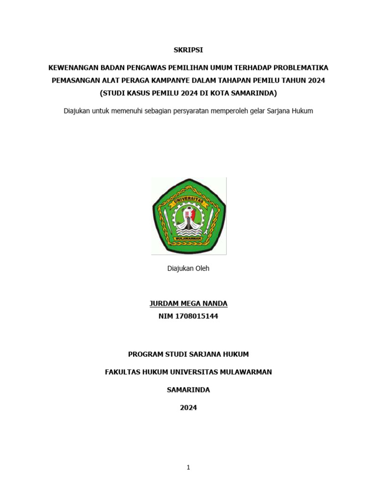 1708015144 Jurdam Mega Nanda = Skripsi | PDF