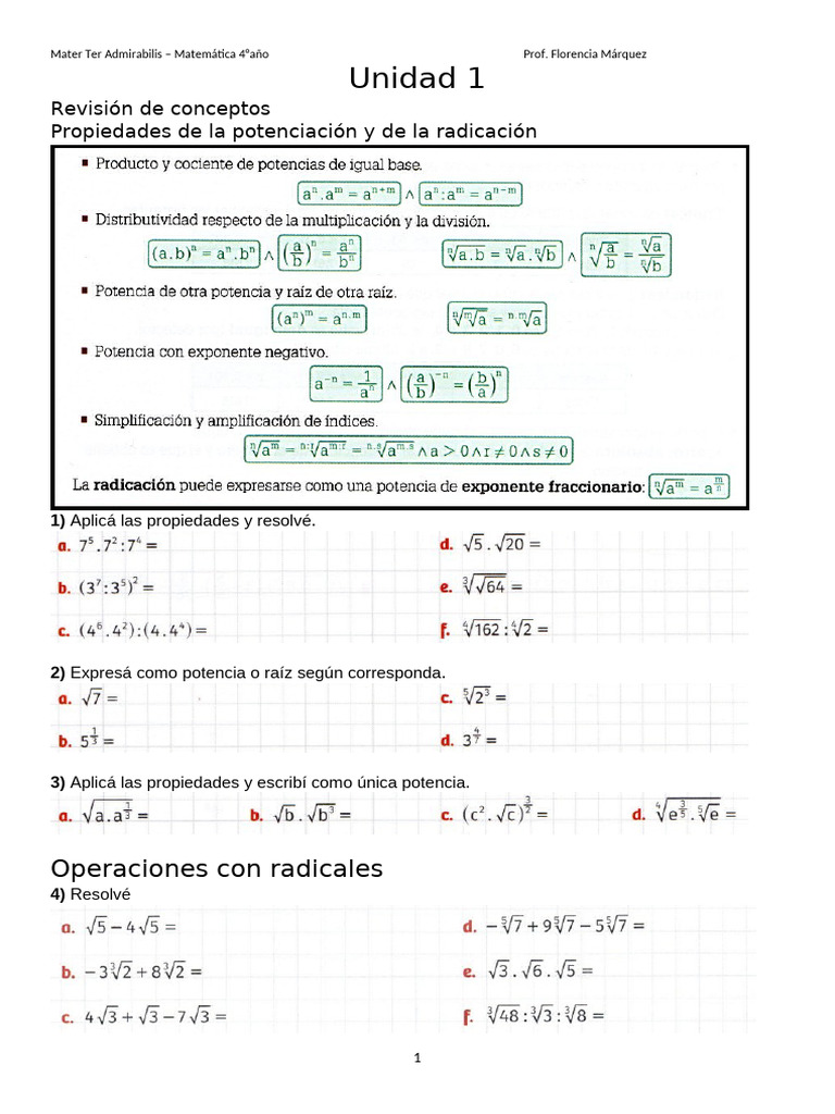 Repaso 4to Año | PDF | Matemáticas | Objetos matemáticos