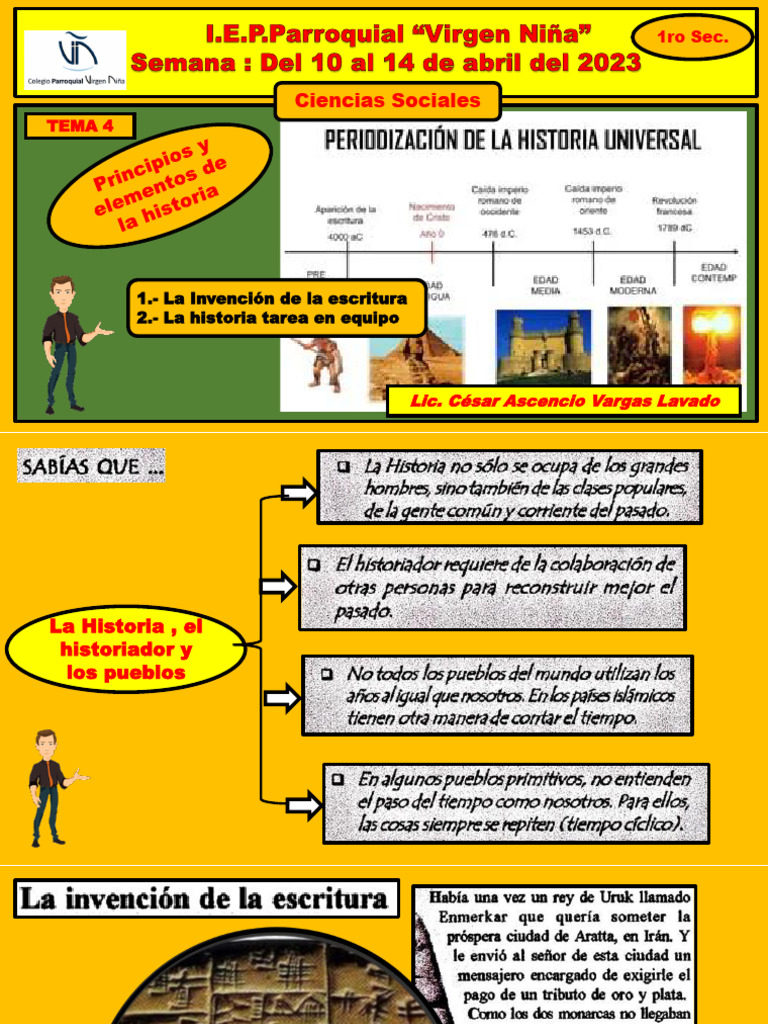 Principios de Historia y Escritura | PDF | Science | Educación en artes ...