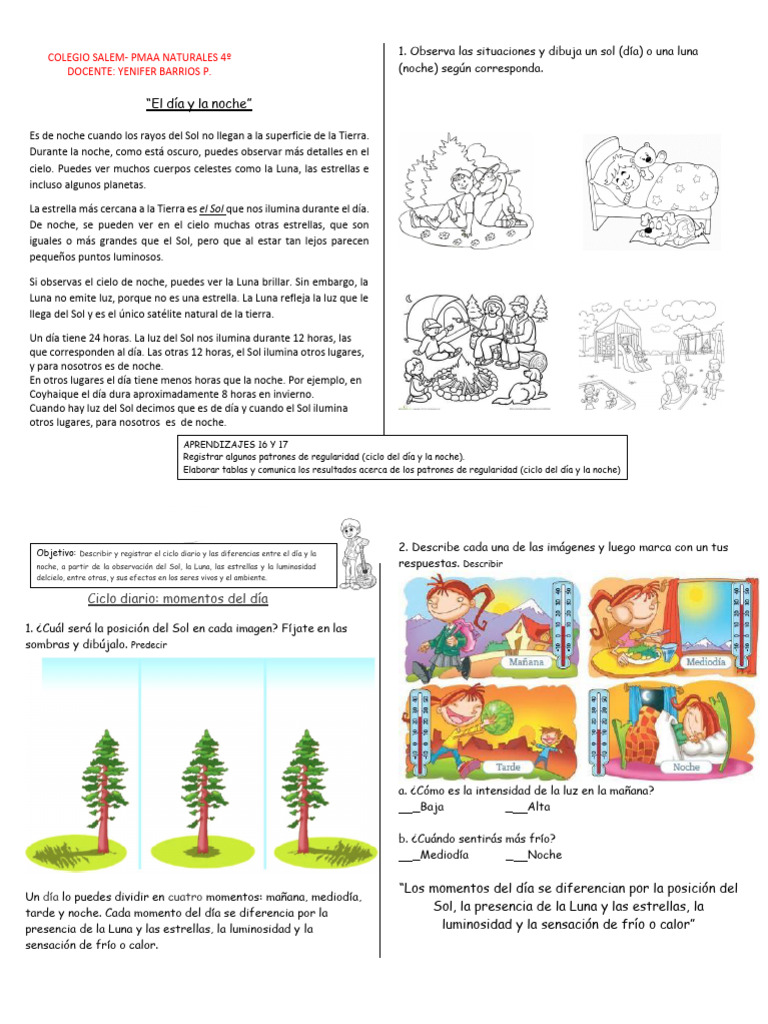 Pmaa Apren. 16 y 17 4º | PDF | Noche | Cielo