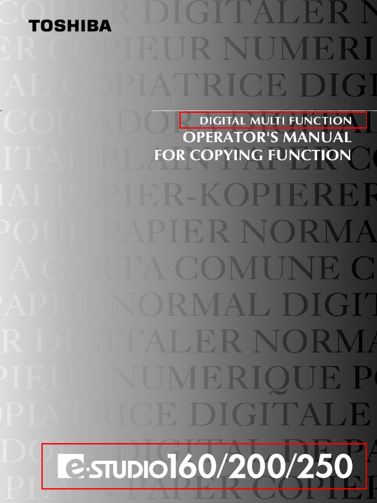 Es160 200 250 Ops | PDF | Photocopier | Printer (Computing)