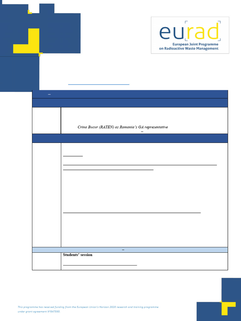 EURAD Annual Event - Final Agenda-1 | PDF | Forms Of Energy | Ionizing ...