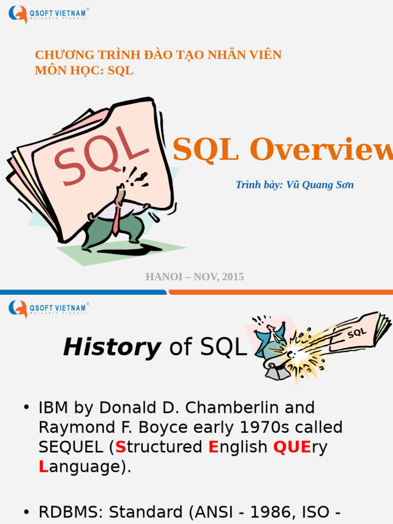 QS Training SQL Overview | PDF | Sql | Databases