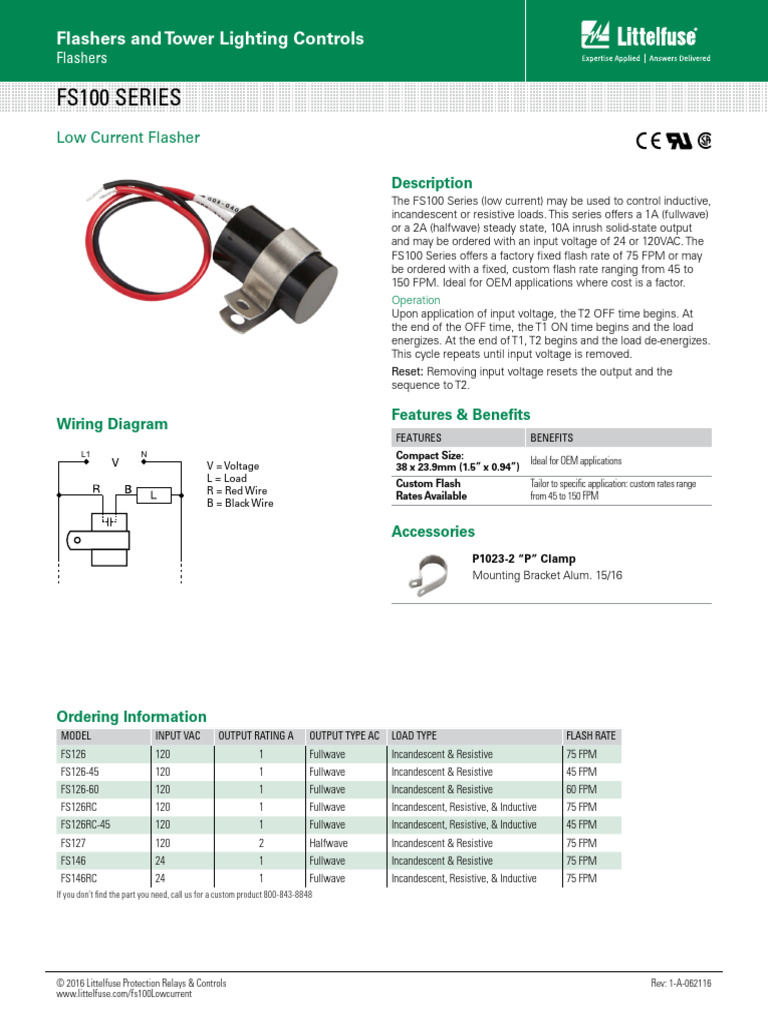 FS100 LowCurrent Datasheet | PDF | Alternating Current | Resistor