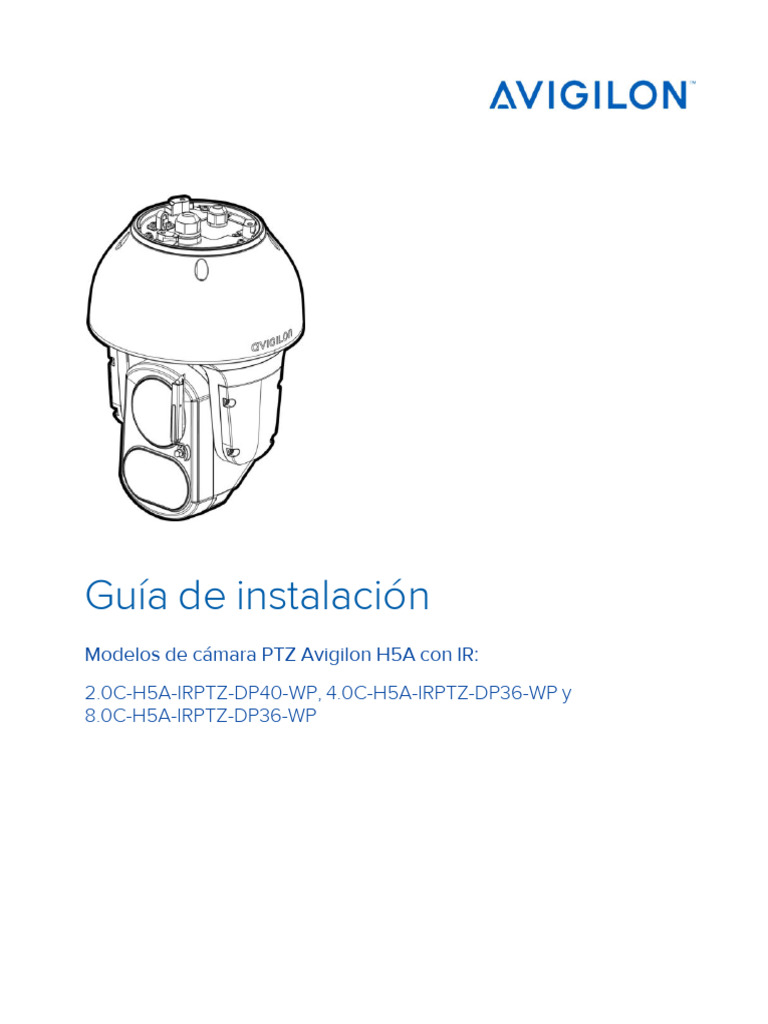 Avigilon H5a Ir PTZ Camera Installation Guide Es | PDF | Dirección IP ...