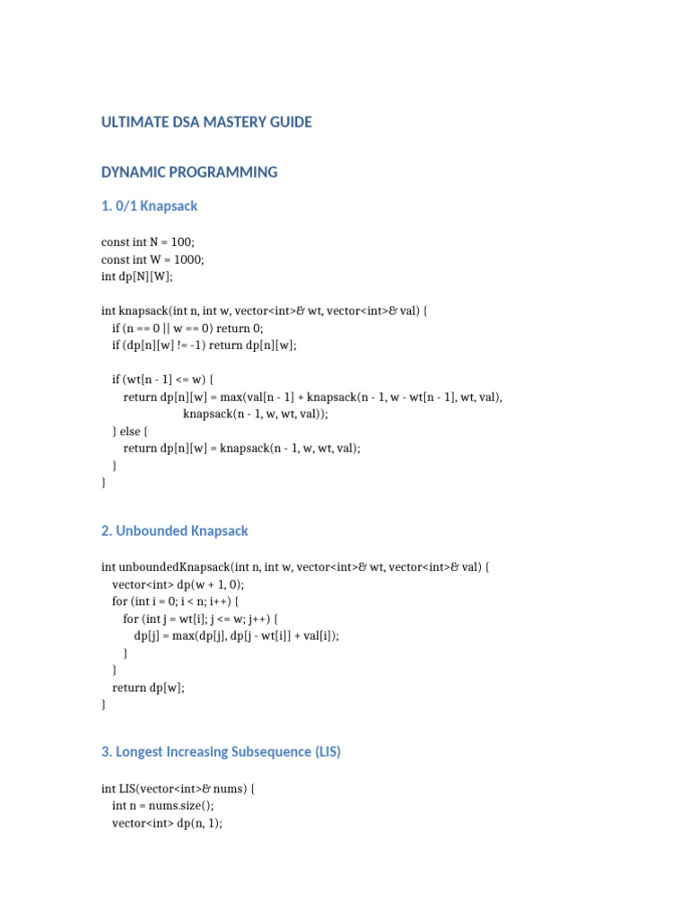 Ultimate DSA Mastery Guide | PDF | Discrete Mathematics | Computational ...