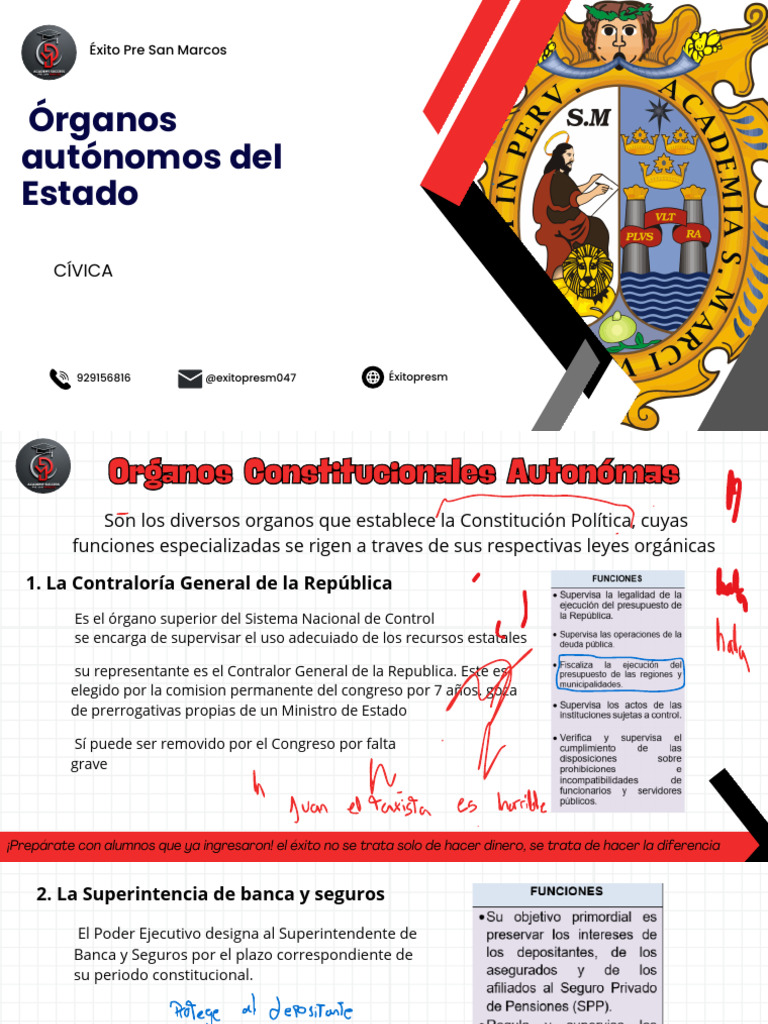 Órganos Autónomos del Estado en Perú | PDF | Judicaturas | Fiscal