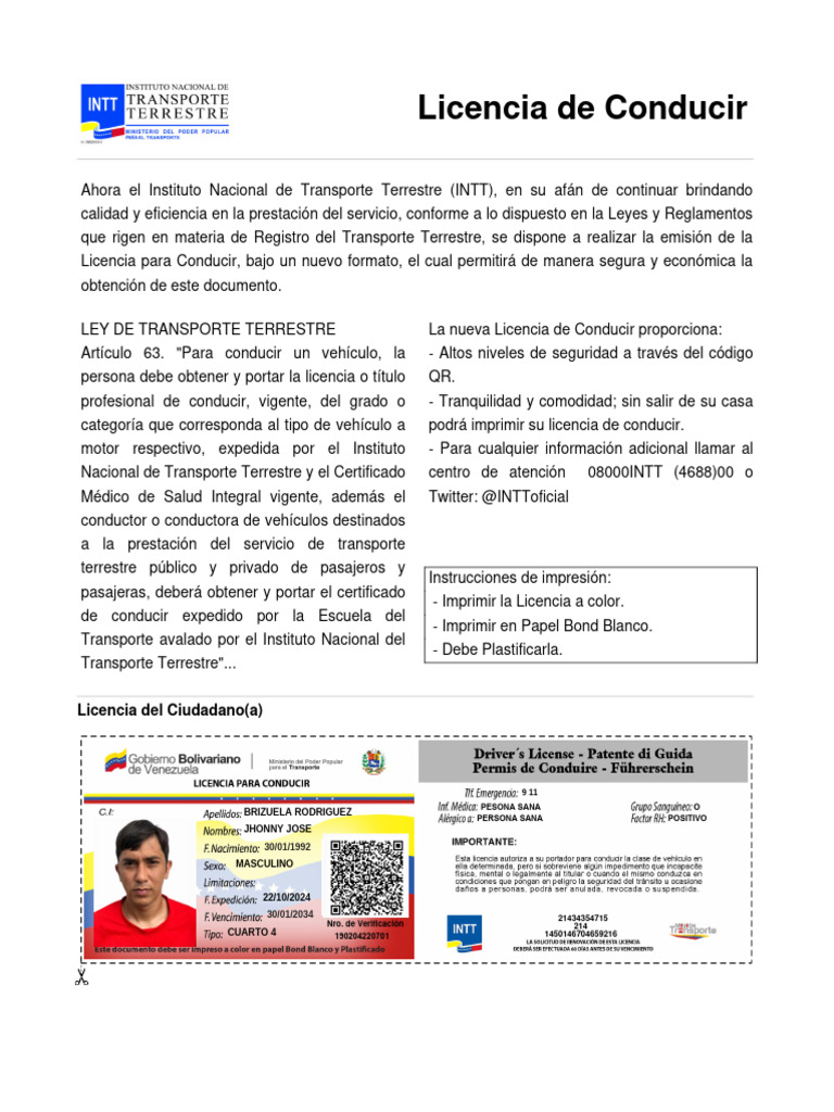 LIC_(1)_(2)[1] | PDF | Licencia de conducir | Transporte