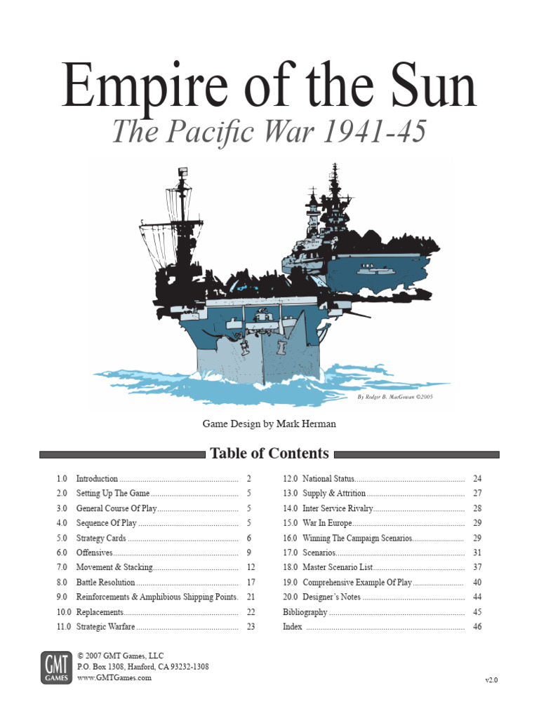 GMT - Empire of The Sun With Revised Rulebook | PDF | Empire Of Japan ...