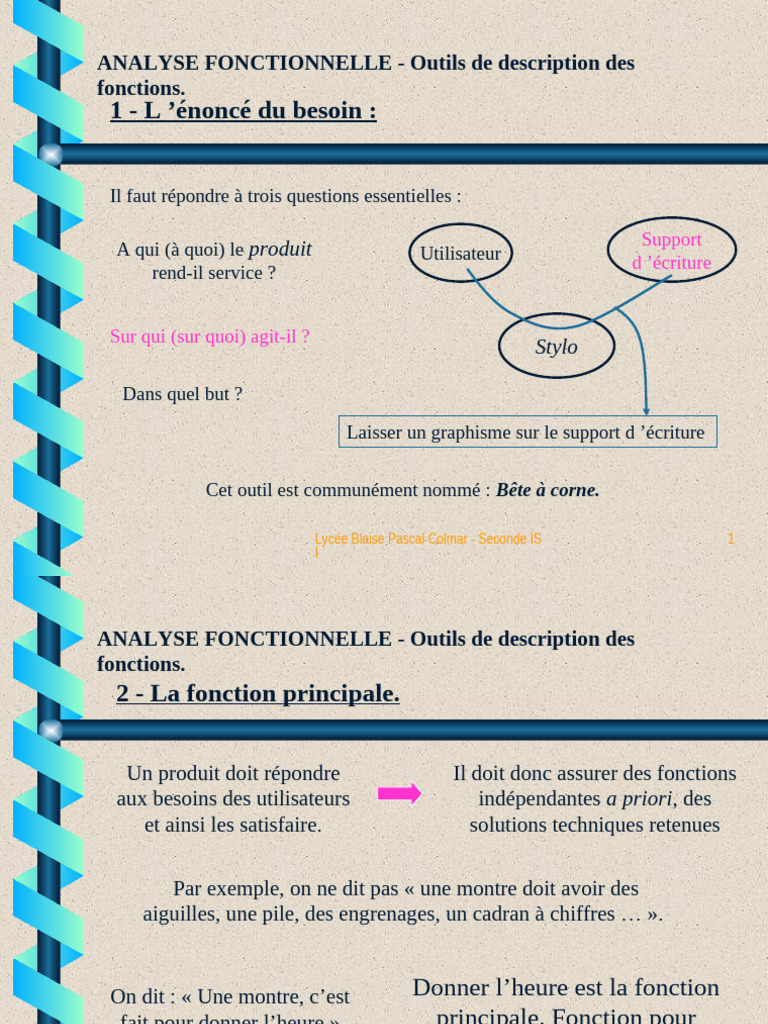 Analyse fonctionnelle | PDF