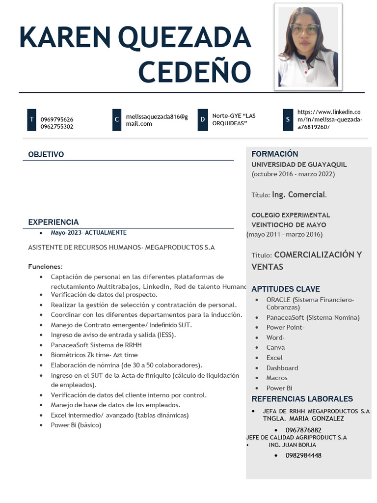 CV Karen Quezada ACTUALIZADO | PDF