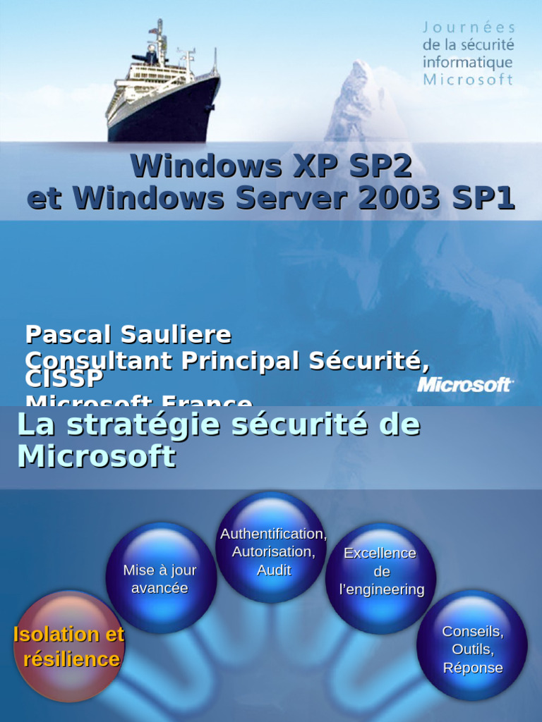 Sécurité Windows XP SP2 et Server 2003 SP1 | PDF | Windows XP ...