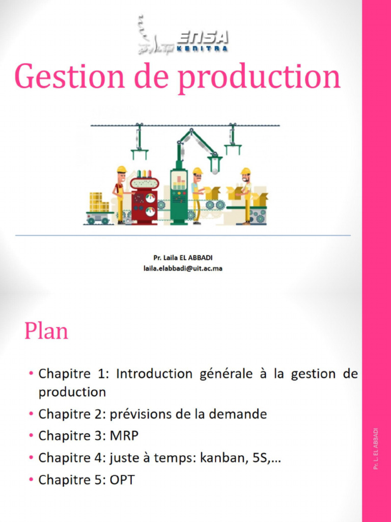 Cours Gestion de Production-Chapitre1 | PDF