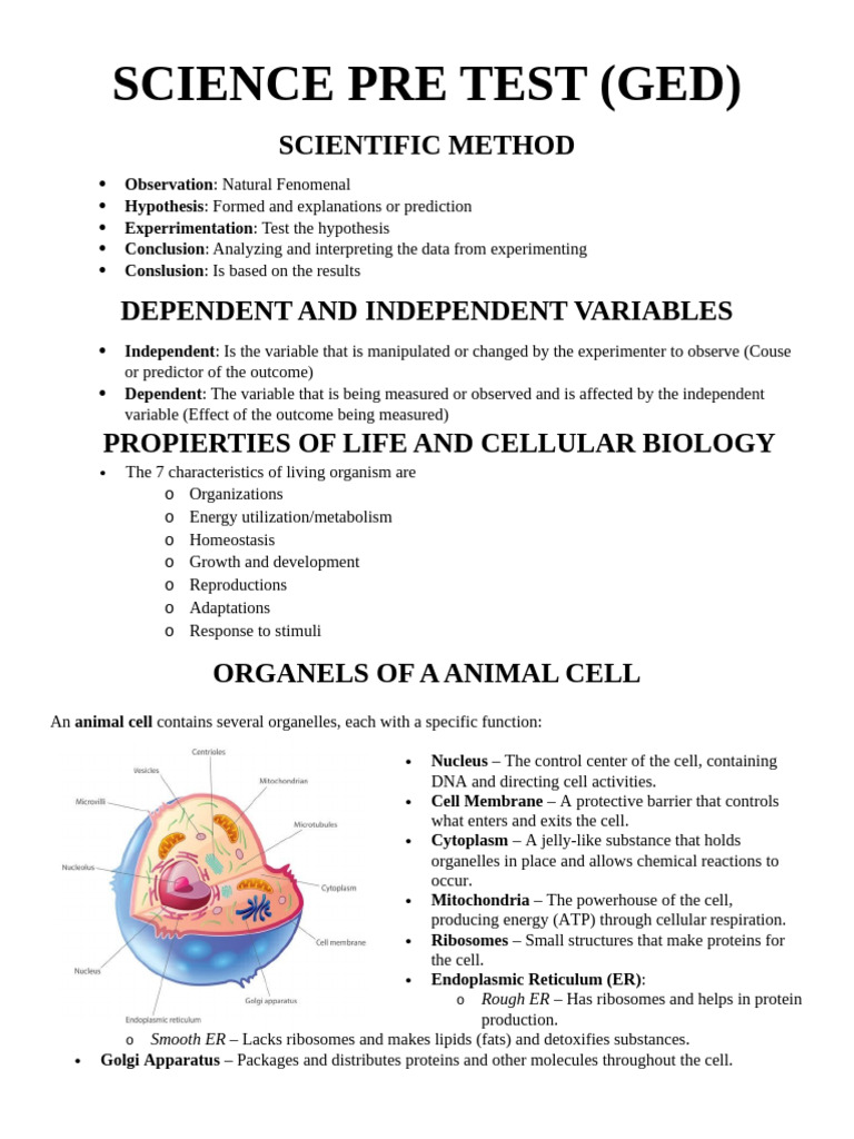 SCIENCE PRE TEST | PDF | Ion | Human Body