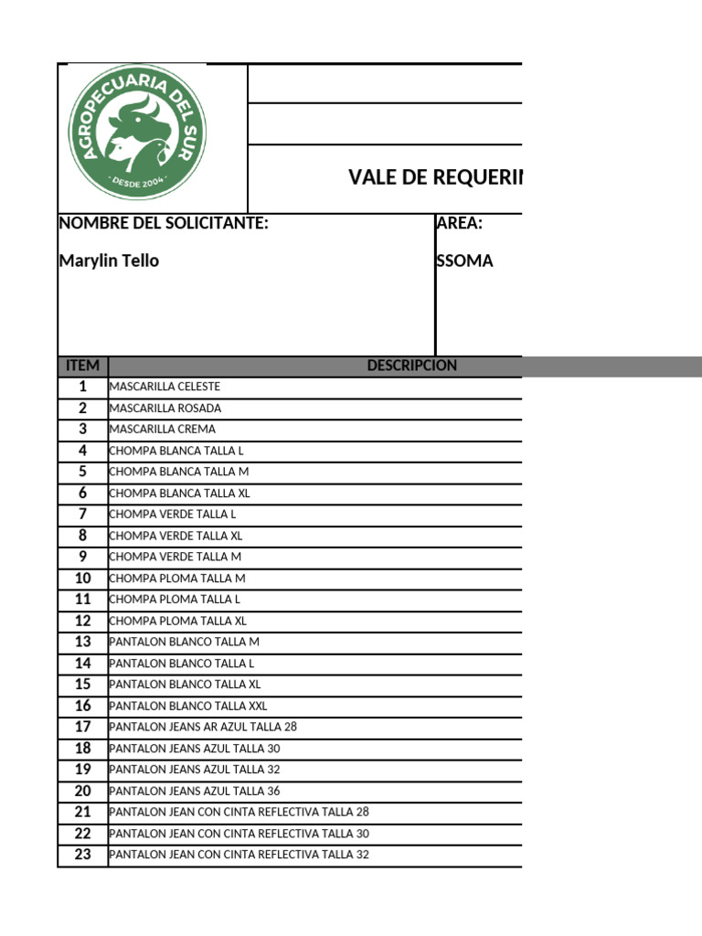 Formato Requerimiento | PDF