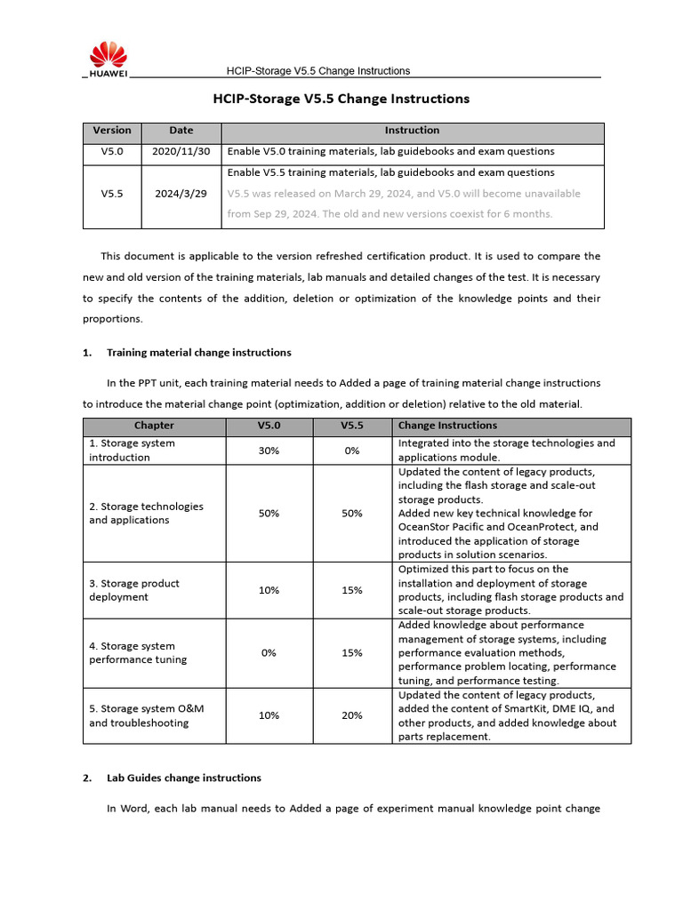 HCIP-Storage V5.5 Version Instruction | PDF | Scalability | Information Technology Management