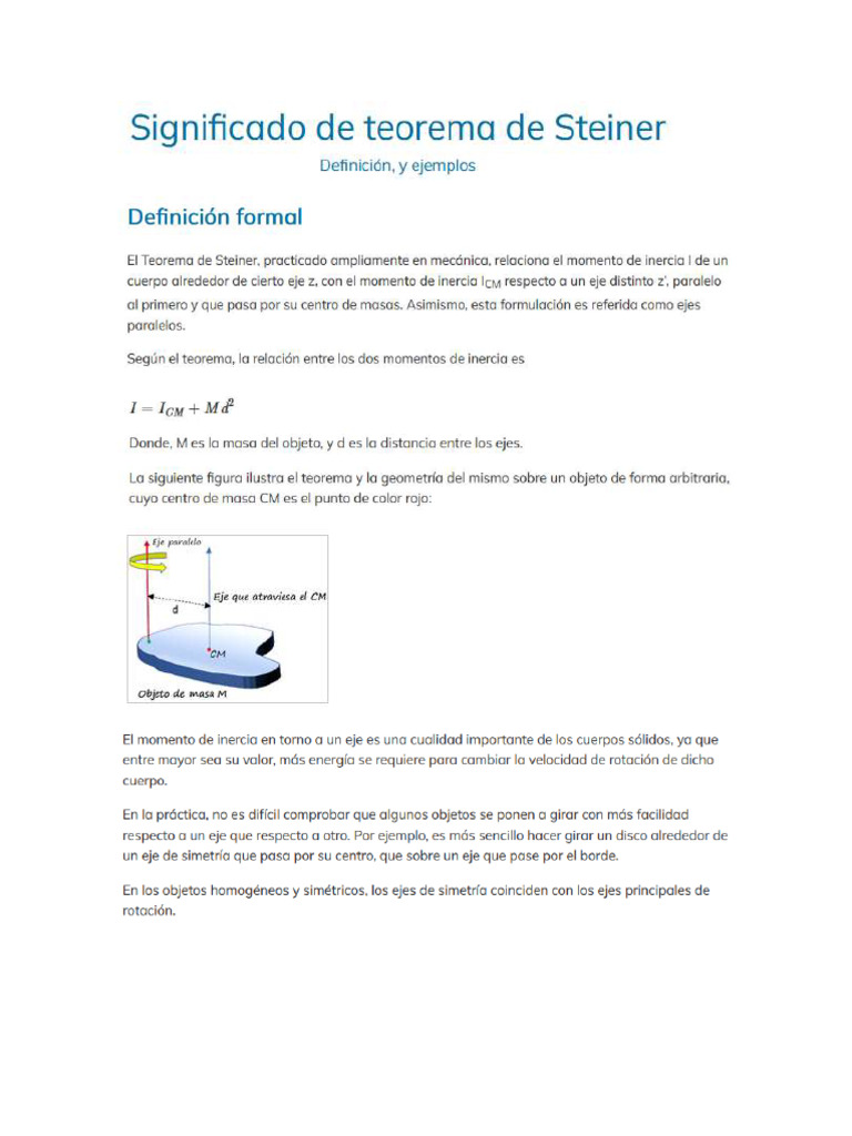 S09 Teorema de Steiner | PDF