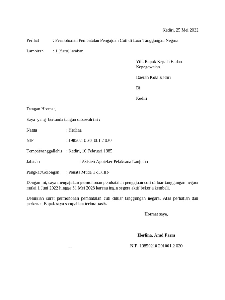 Pembatalan CLTN | PDF