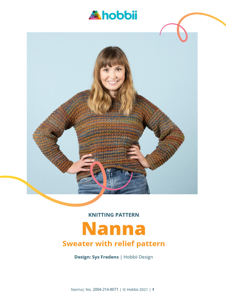 nanna-sweater-us | PDF | Knitting | Clothing