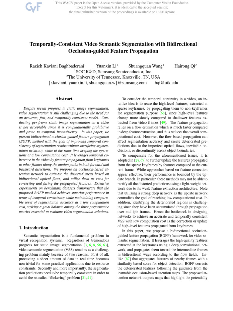 Baghbaderani Temporally-Consistent Video Semantic Segmentation With Bidirectional Occlusion ...
