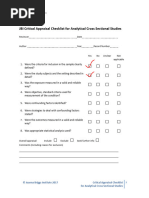 JBI Critical Appraisal Checklists Overview | PDF | Randomized ...