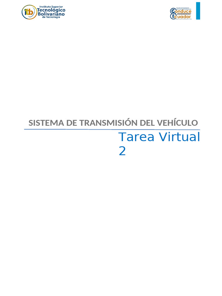 Tarea Virtual 2 Mecanica | PDF | Engranaje | Embrague