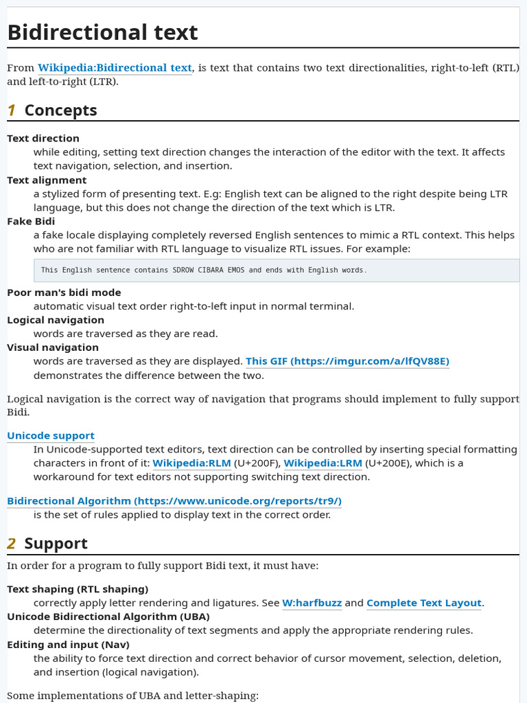 Bidirectional text - ArchWiki | PDF | Character Encoding | Encodings