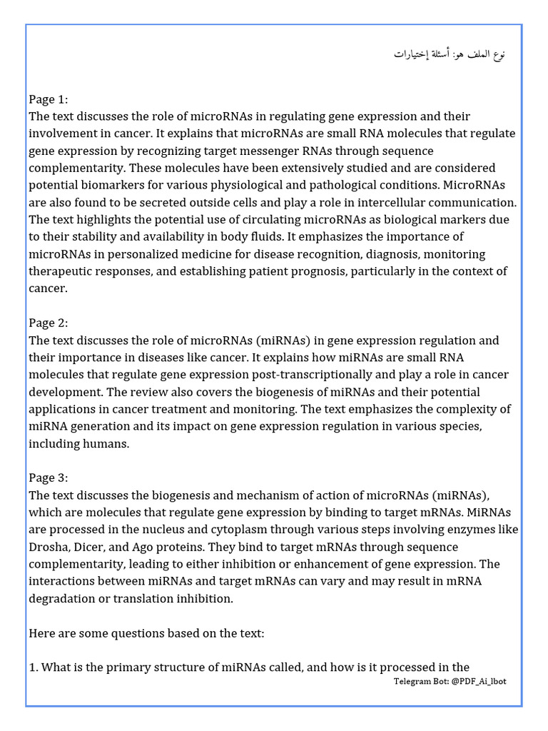 Micro Assignment | PDF | Micro Rna | Messenger Rna