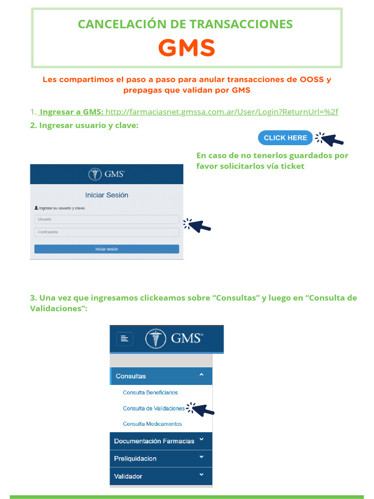 Cancelación de Transacciones GMS | PDF