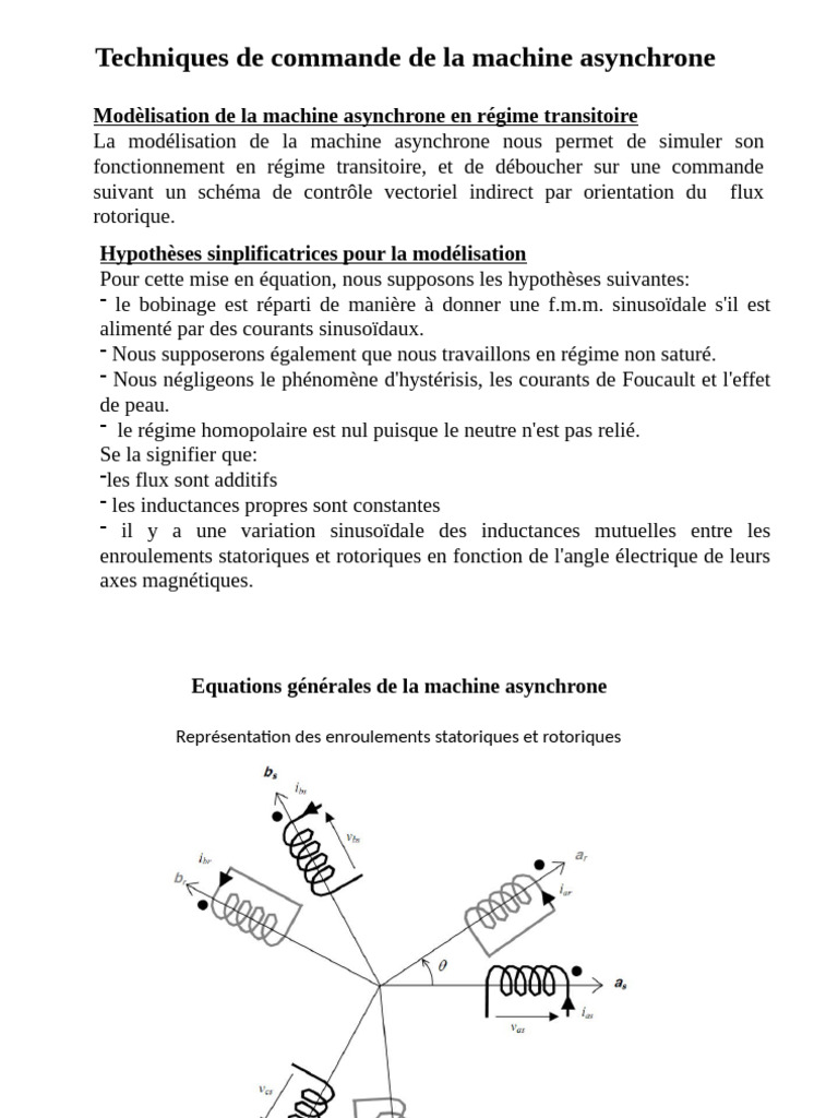 Commande de la machine asynchrone | PDF | Électrotechnique ...