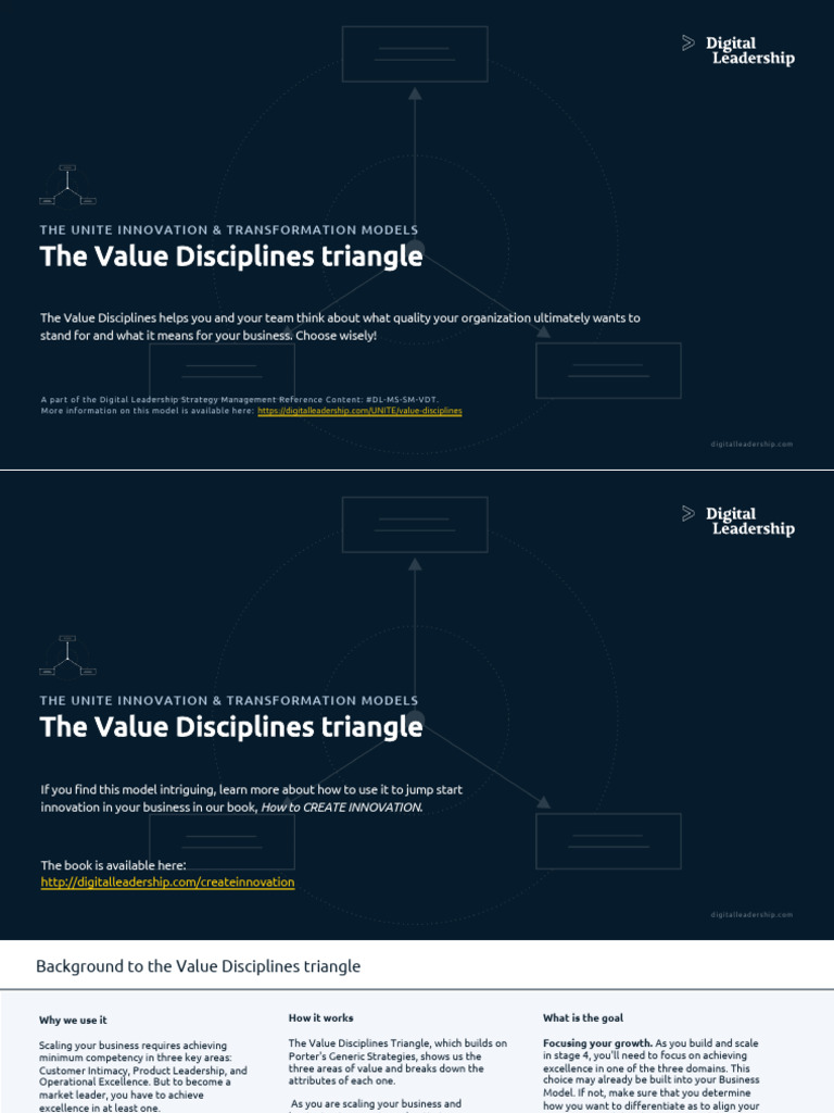 UNITE Value Disciplines Triangle-Presentation | PDF | Strategic ...