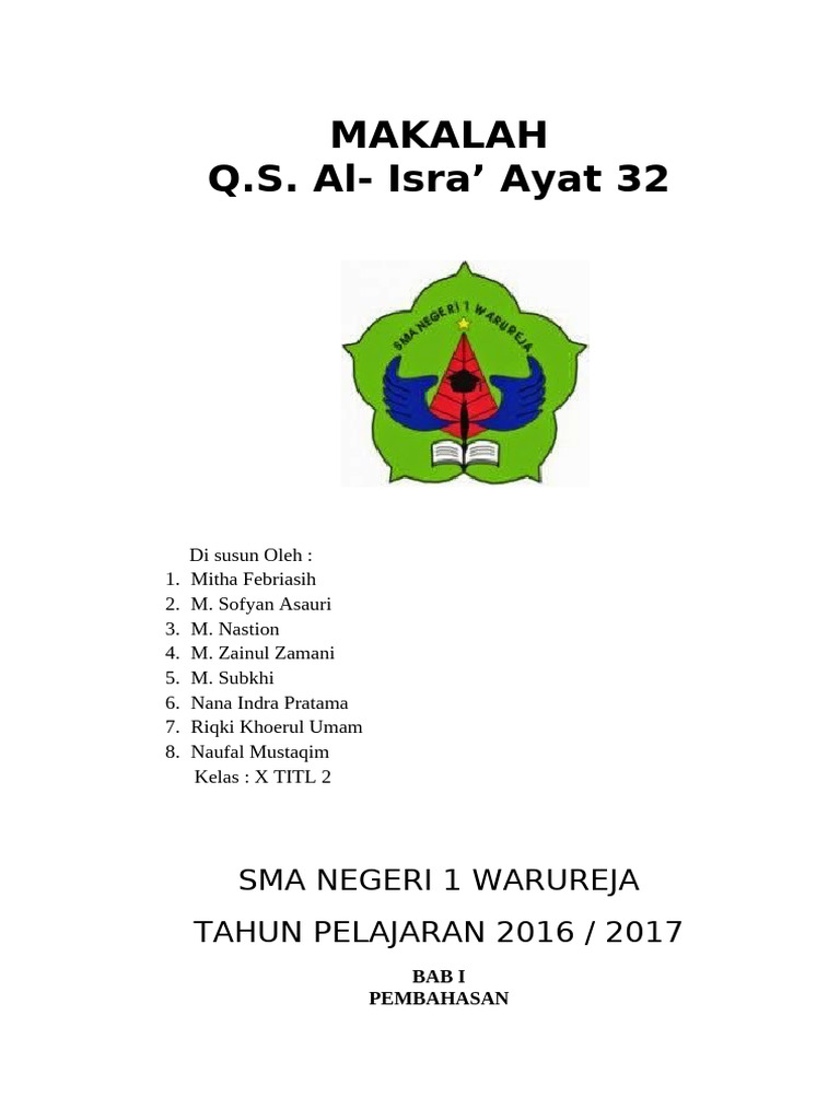 MAKALAH SURAT AL-ISRA | PDF