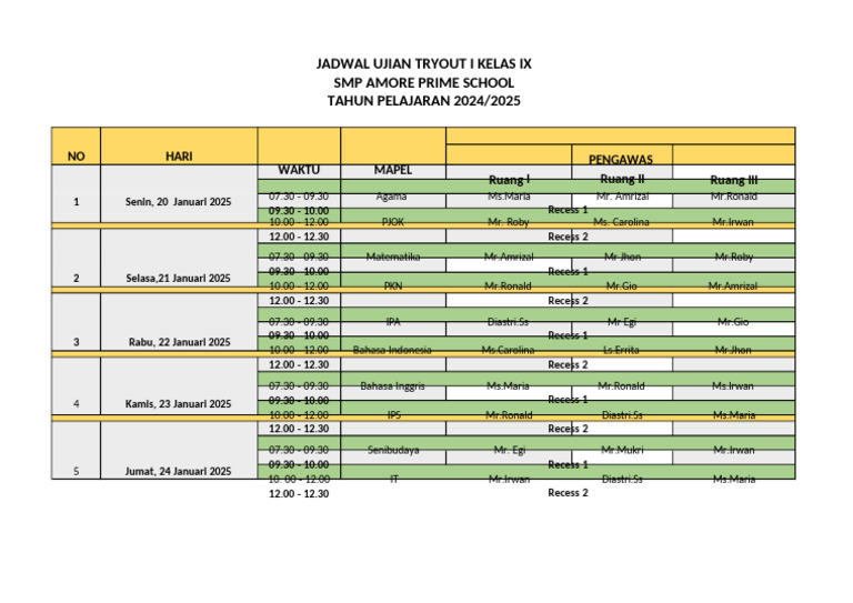 835942170-Jadwal-Tryout-Jhs-2025 | PDF
