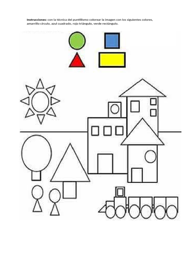 Coloreando Figuras Geométricas En Puntillismo Pdf